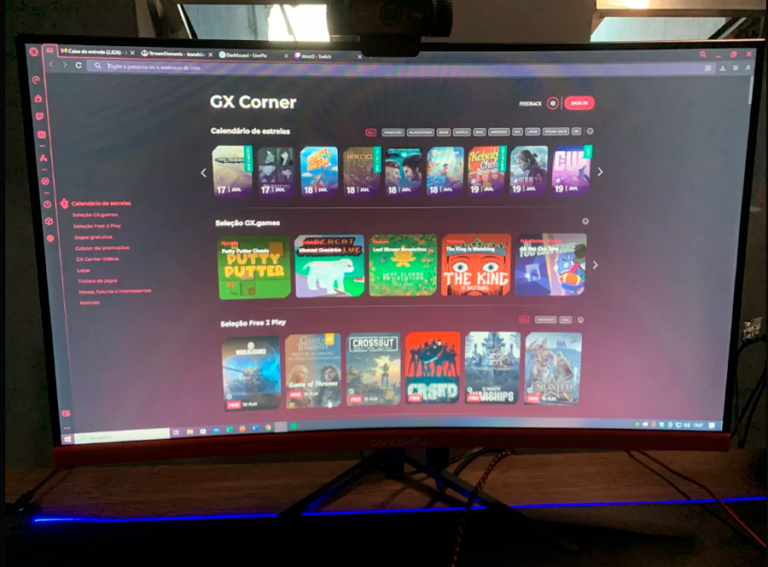 Monitor Concórdia Curvo CZ238F: Ideal para Trabalho e Jogos